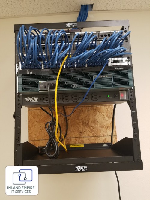 12 Units Server Rack Installation with 52 CAT6 Cable Runs - Inland ...