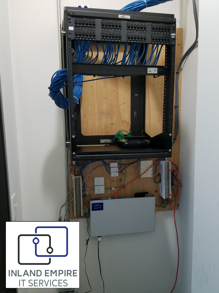 CAT6 Network Rack Installation - Inland Empire IT Services